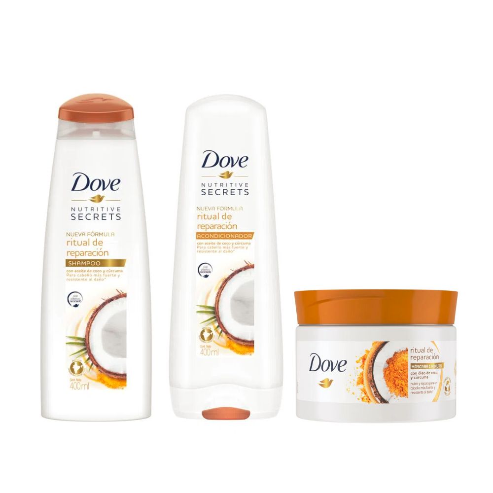 Dove Kit Capilar Ritual De Reparación Coco Y Cúrcuma - Perfumerías Pigmento