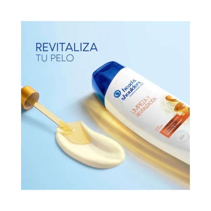 Head & Shoulders Shampoo Limpieza y Revitalización Con Aceite de Argán ...