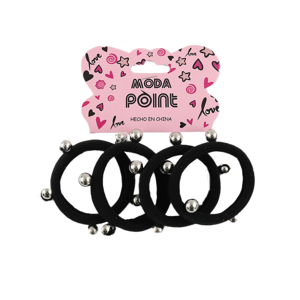 Moda Point Colita de Pelo Con Bolita Plateada - Perfumerías Pigmento