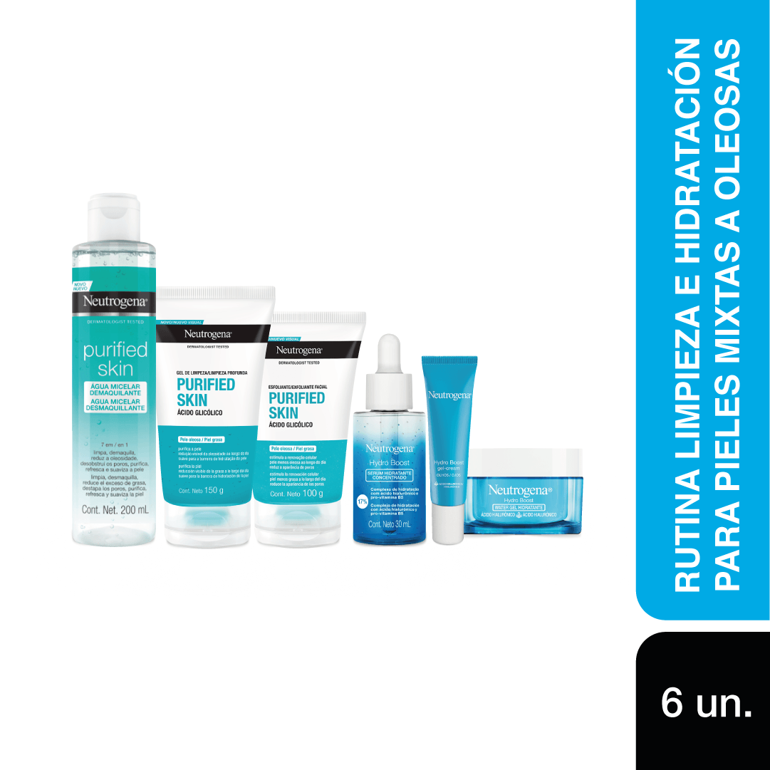 Neutrogena Kit Rutina Limpieza E Hidratación Pieles Mixtas a Oleosas ...
