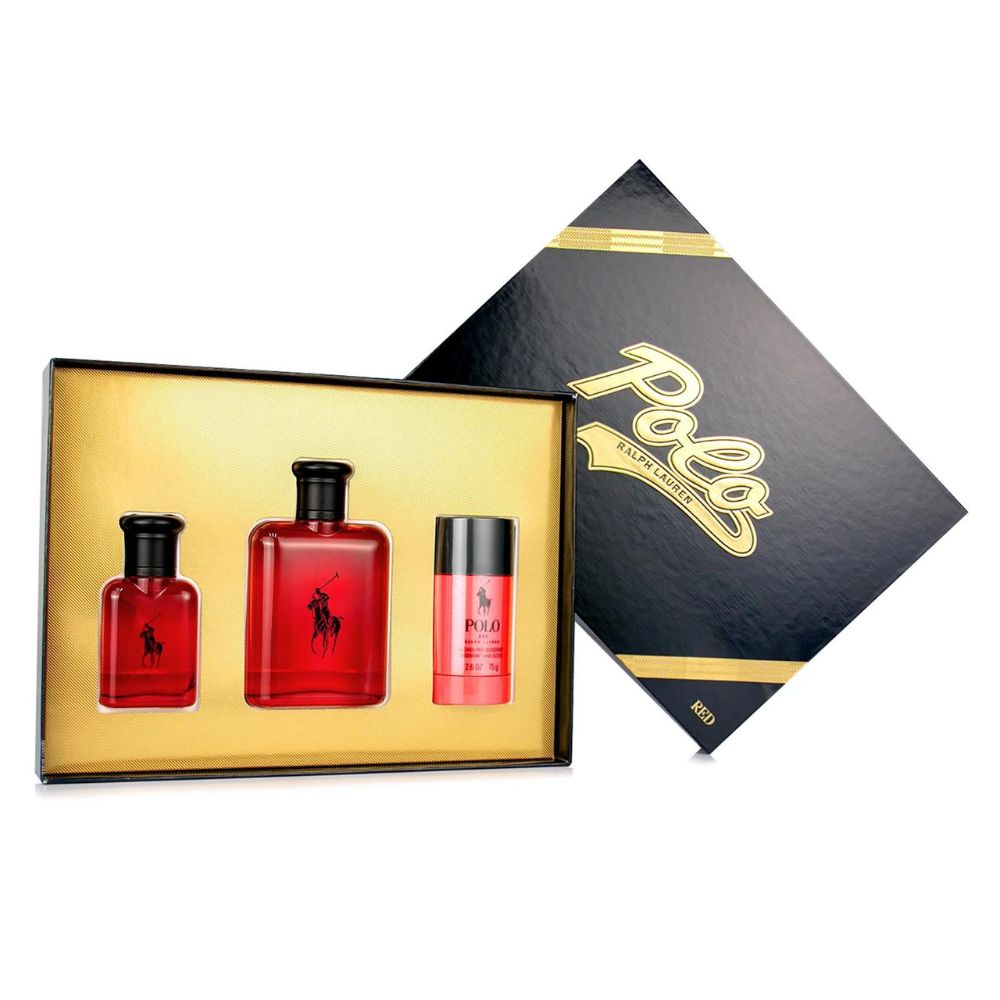 Ralph Lauren Set Polo Red EDT 125 Ml + Travel Size + DEO - Perfumerías ...