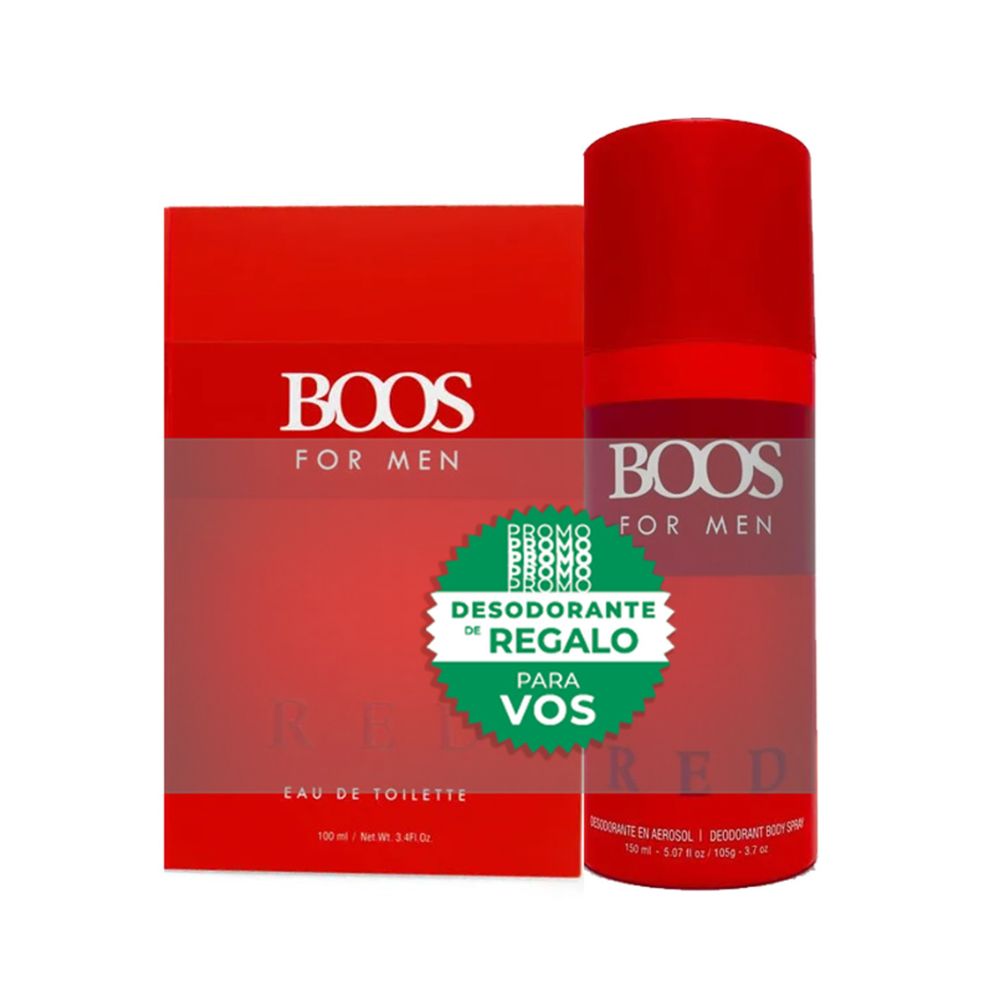 Boos Set Red EDT 100 Ml + DEO - Perfumerías Pigmento