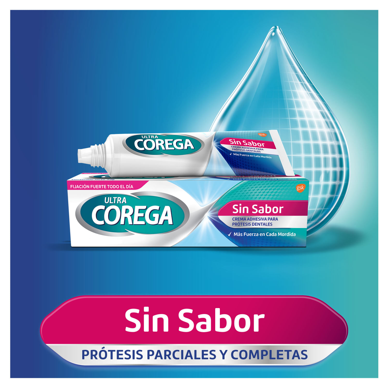 Corega Adhesivo Para Prótesis Dentales Ultra Crema Sin Sabor ...