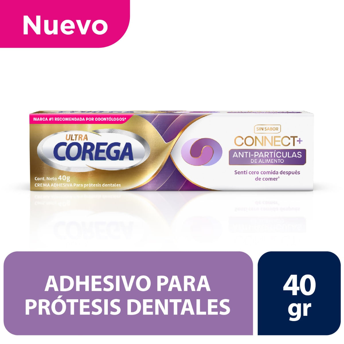Corega Adhesivo Para Prótesis Dentales Connect+ Sin Sabor - Perfumerías ...