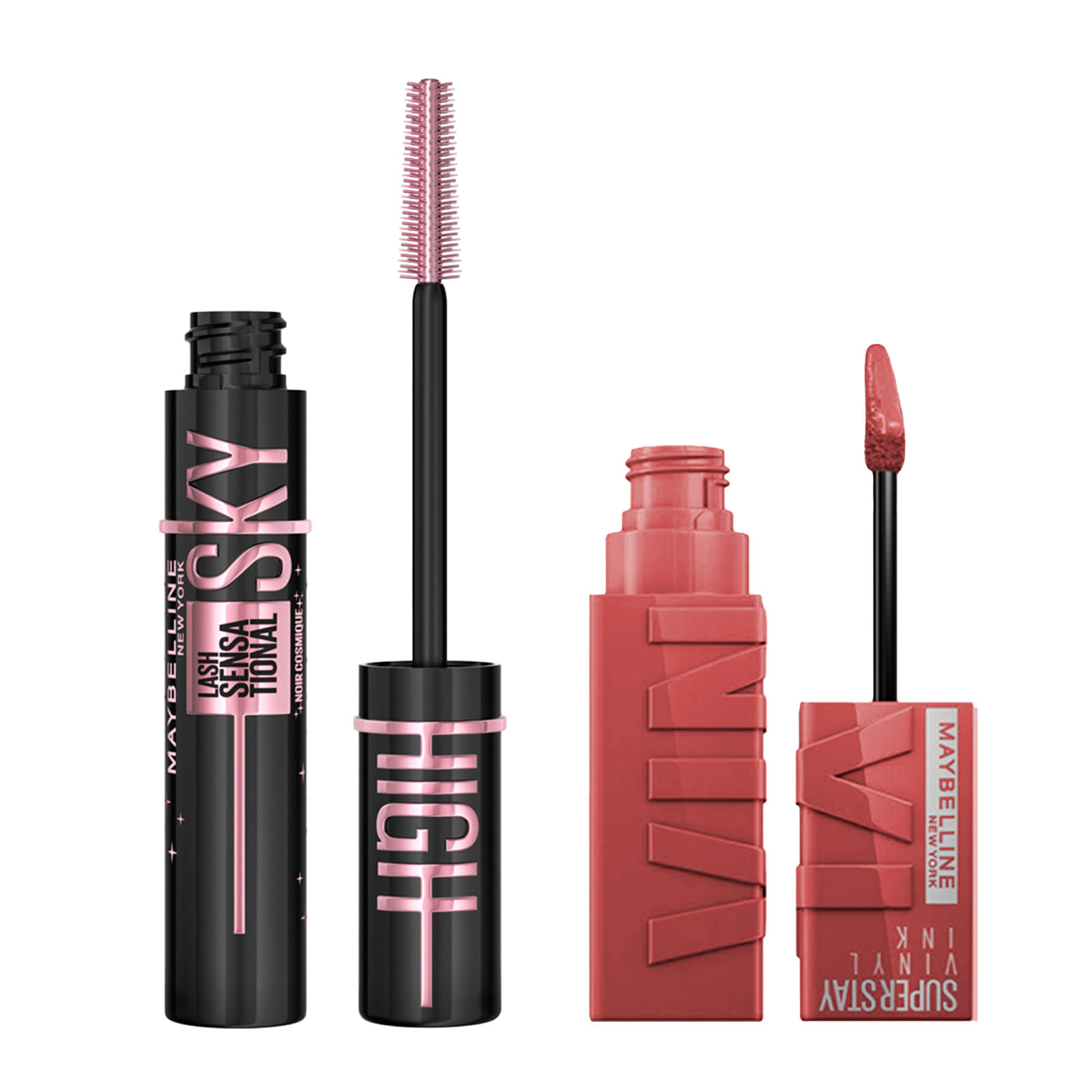 Maybelline Kit de Maquillaje Mascara de Pestanas Sky High Cosmic Black ...