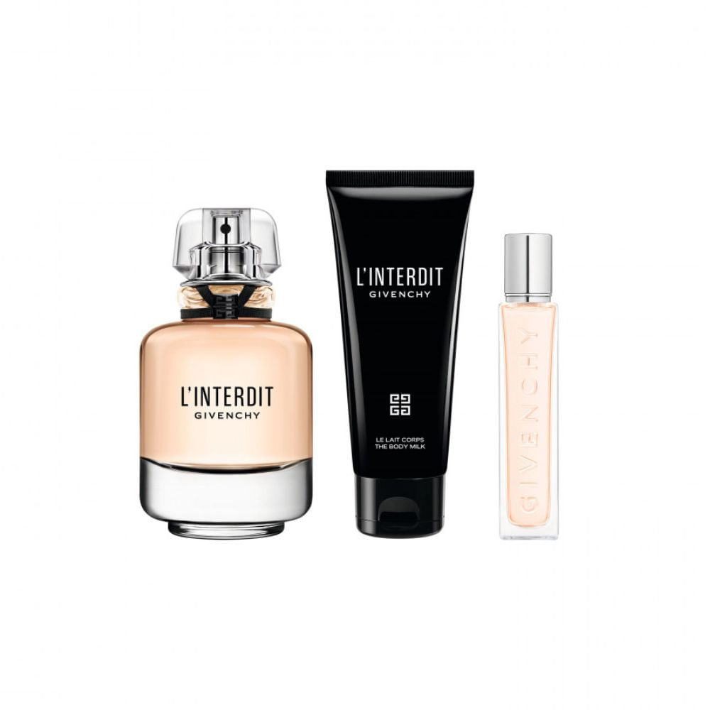 Givenchy Set L'Interdit EDP 80 Ml + Body Lotion + Travel Size ...