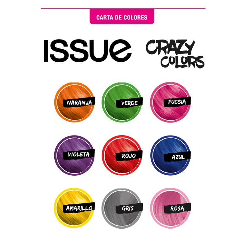 Issue Tintura Semi Permanente Crazy Colors - Perfumerías Pigmento