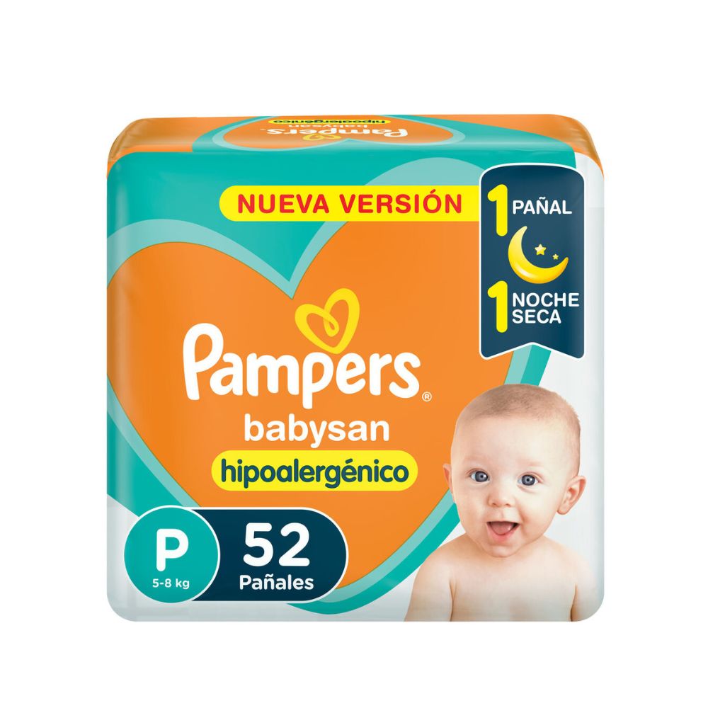 Pampers Pañales Babysan Hipoalergénico Talle P - Perfumerías Pigmento