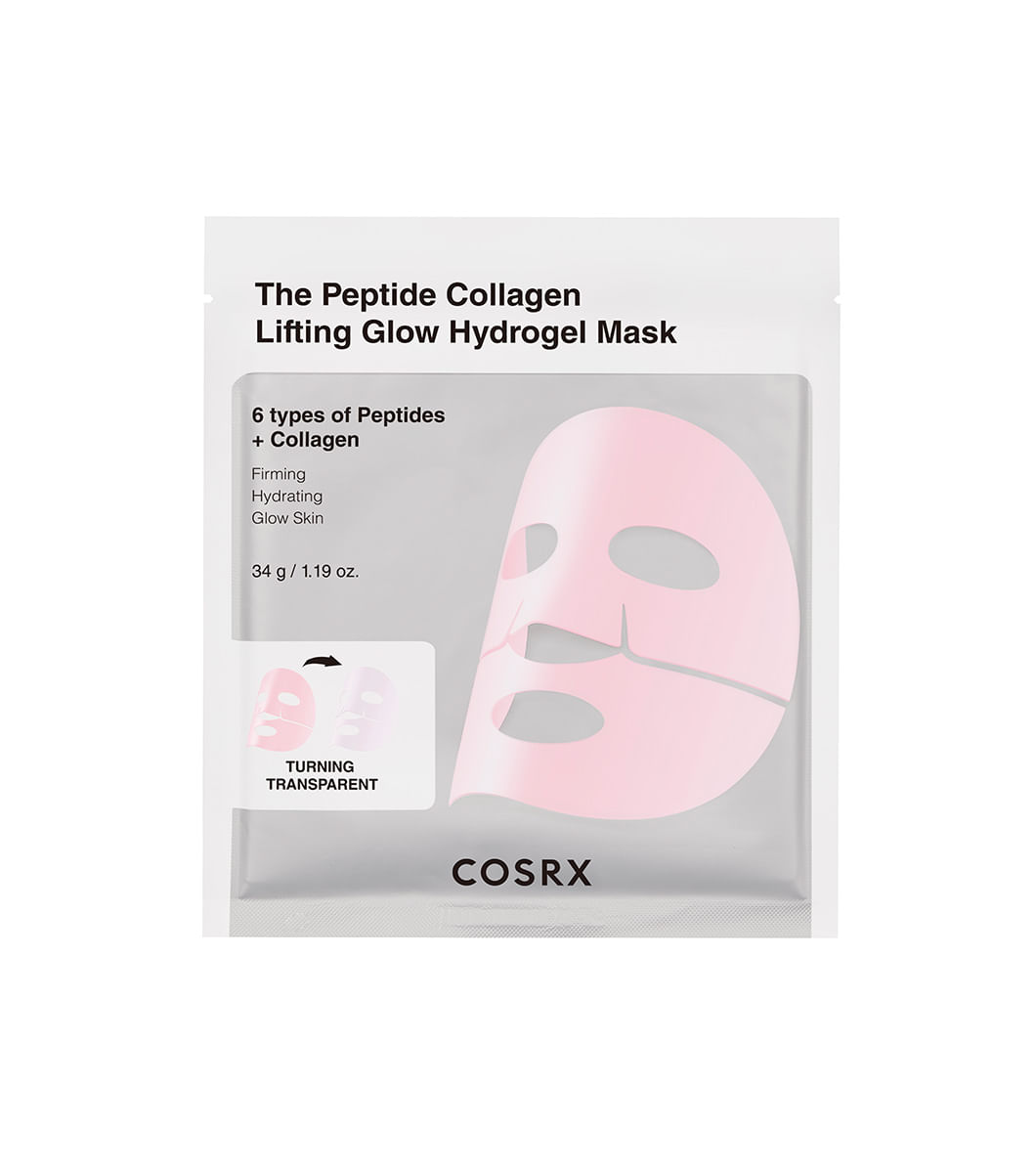 COSRX Mascarilla de hidrogel The Peptide Collagen Lifting Glow Hydrogel ...